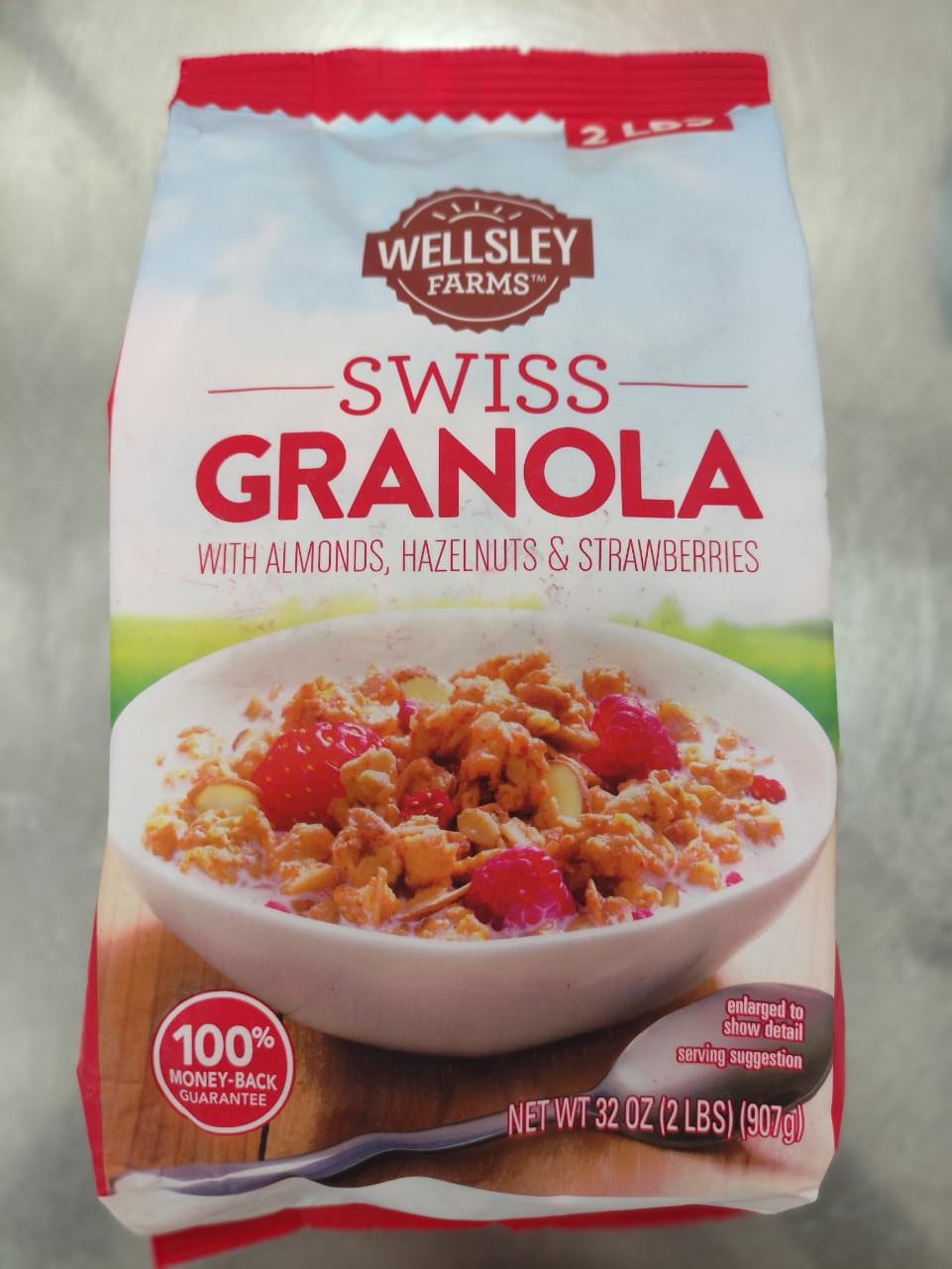 Granola Swiss con Almendras, Avellanas y frutillas 907 gr – Ideal Express